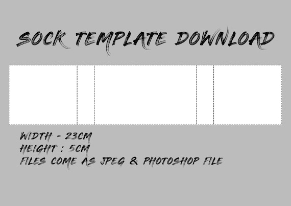 DIGITAL DOWNLOAD Custom Sock Template Jpg & Photoshop - Etsy