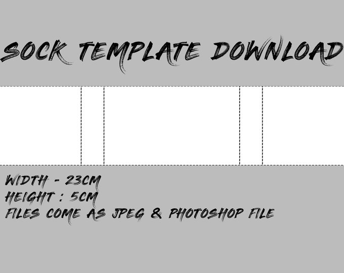 DIGITAL DOWNLOAD Custom Sock Template Jpg & Photoshop - Etsy