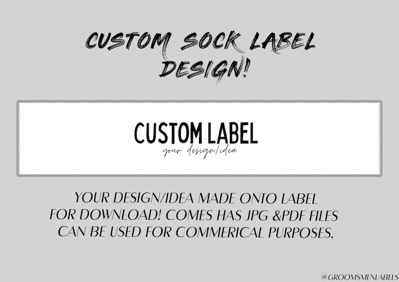 Custom Sock Label / Template, Wedding Socks, Bestman or Groomsmen Gift ...