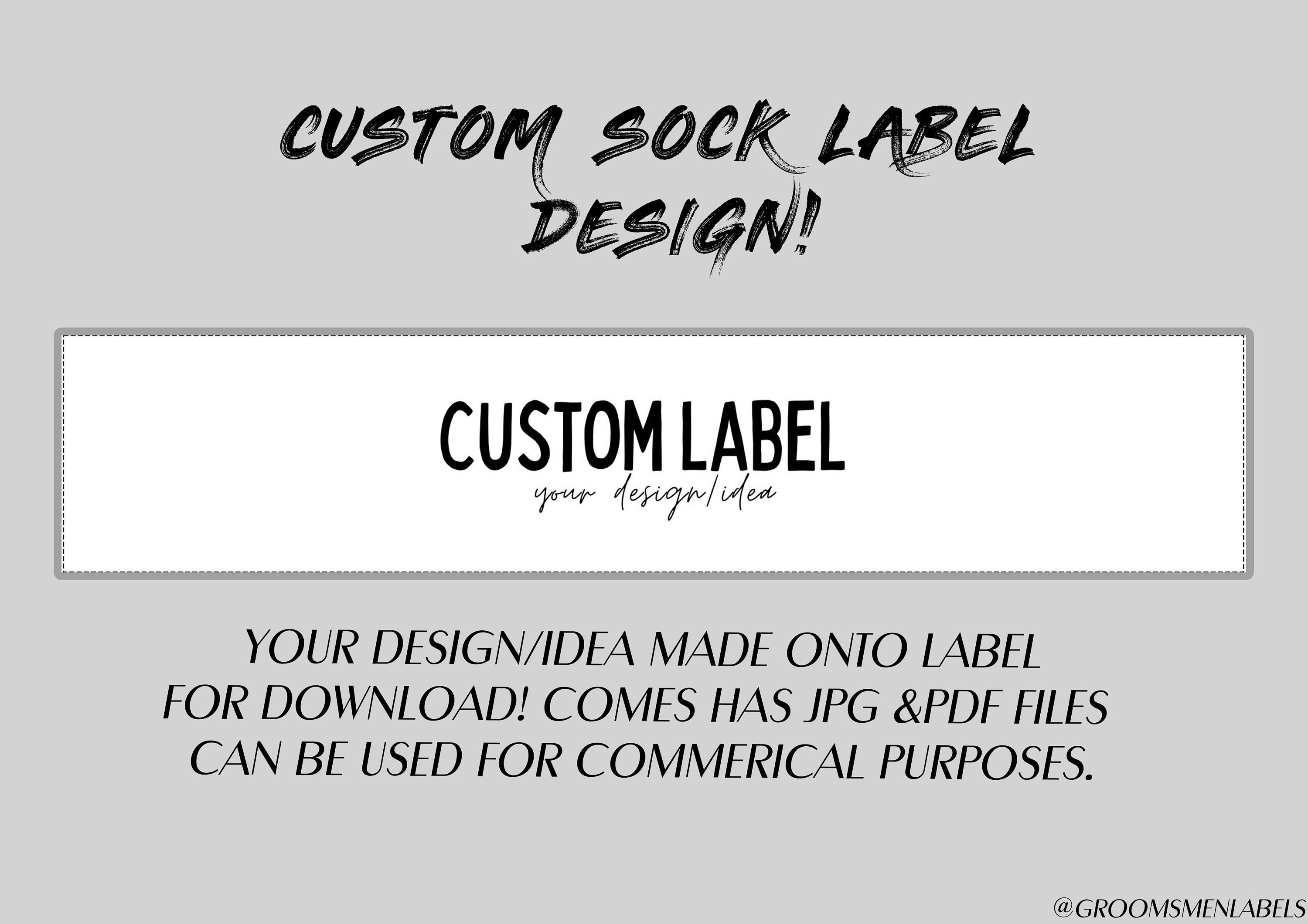 Custom Sock Label / Template, Wedding Socks, Bestman or Groomsmen Gift ...