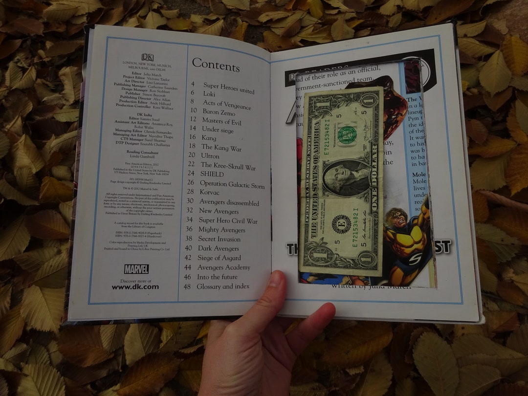 Hidden Treasure Book Thin Hollowed Out Book Hide A Book - Etsy