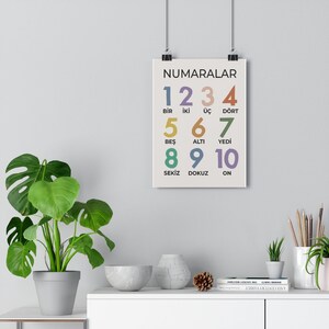 Learn Turkish - Numaralar | Numbers - Etsy