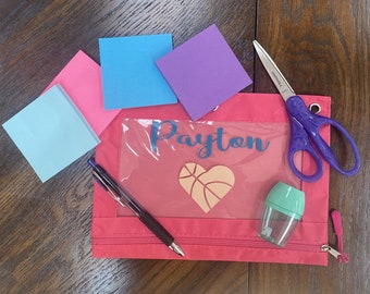 Personalized White Pencil Pouch - Etsy