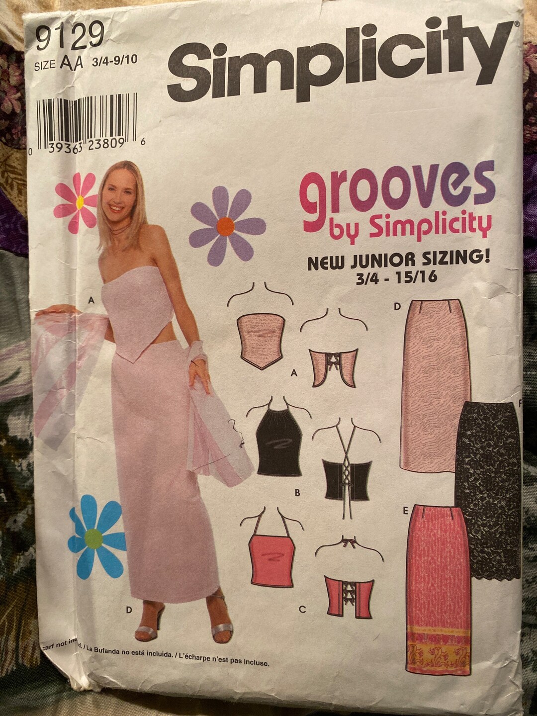 Simplicity Grooves 9129 Junior Sizing. Size AA- 3/4- 15/16 - Etsy