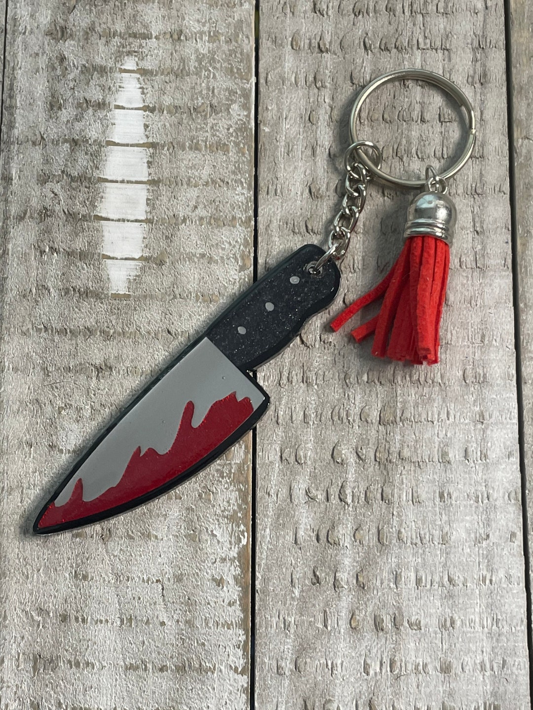 Bloody Knife Keychain - Etsy