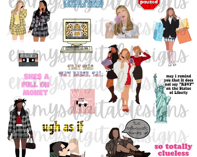 Clueless Stickers - Etsy