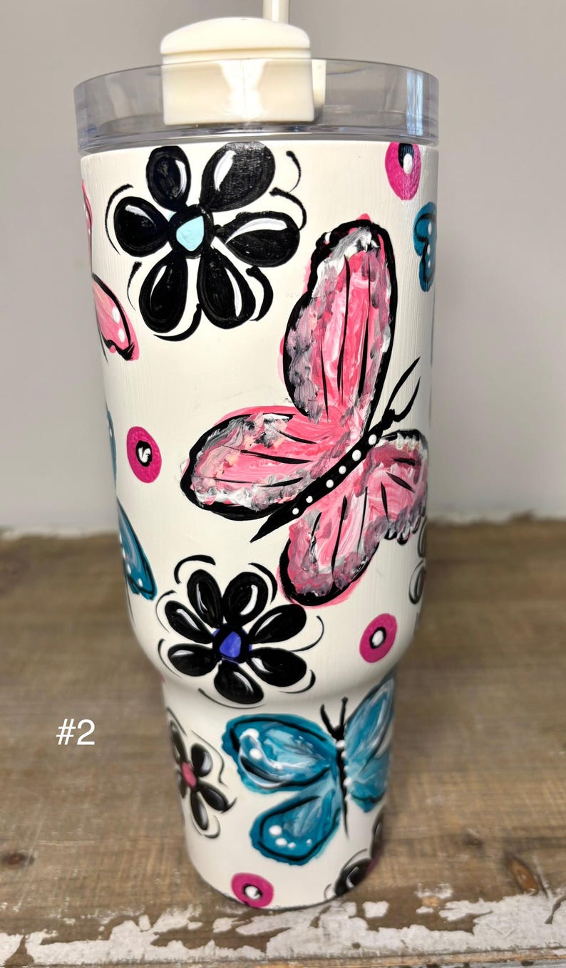 Painted Stanley-hand Painted Stanley Cup-customized Gift-wedding Gift ...