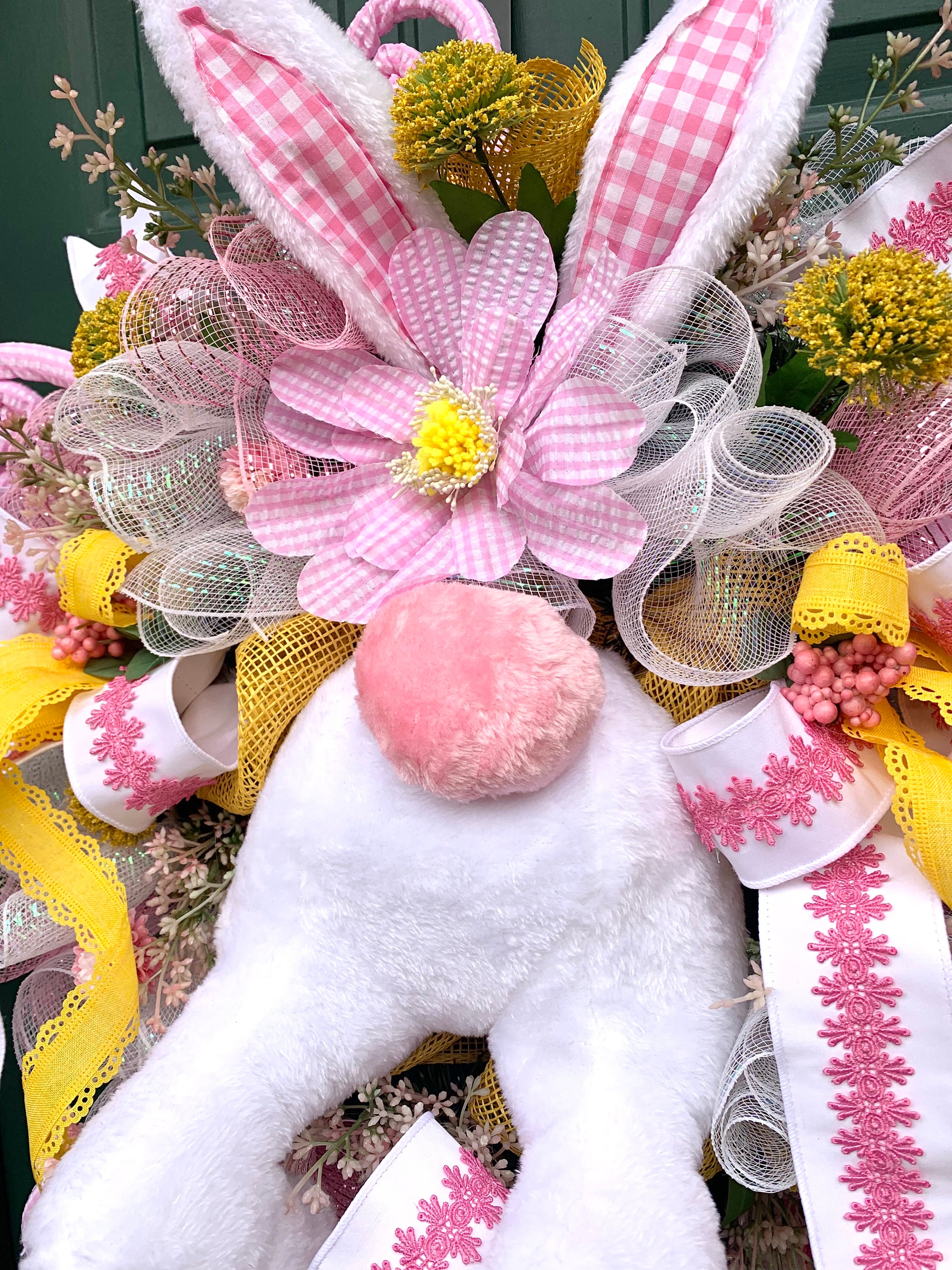 Easter Bunny Wreath-bunny Wreath-bunny Rabbit Wreath-bunny Decor-easter ...