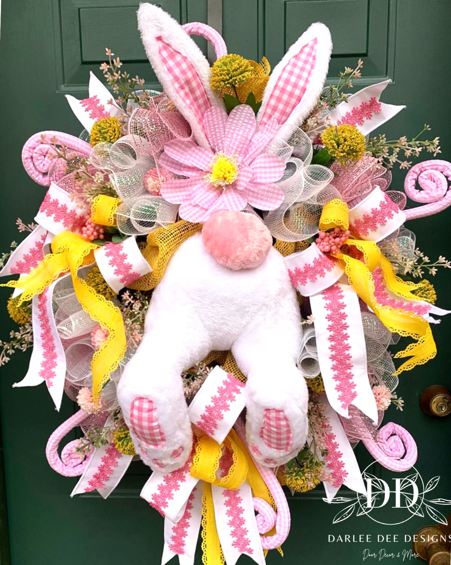 Easter Bunny Wreath-bunny Wreath-bunny Rabbit Wreath-bunny Decor-easter ...