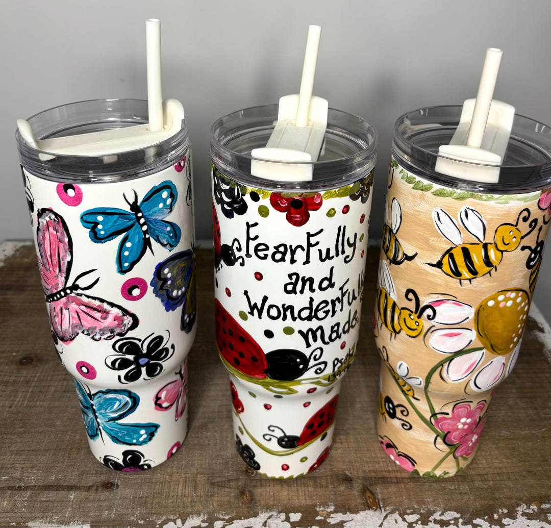 Painted Stanley-hand Painted Stanley Cup-customized Gift-wedding Gift ...