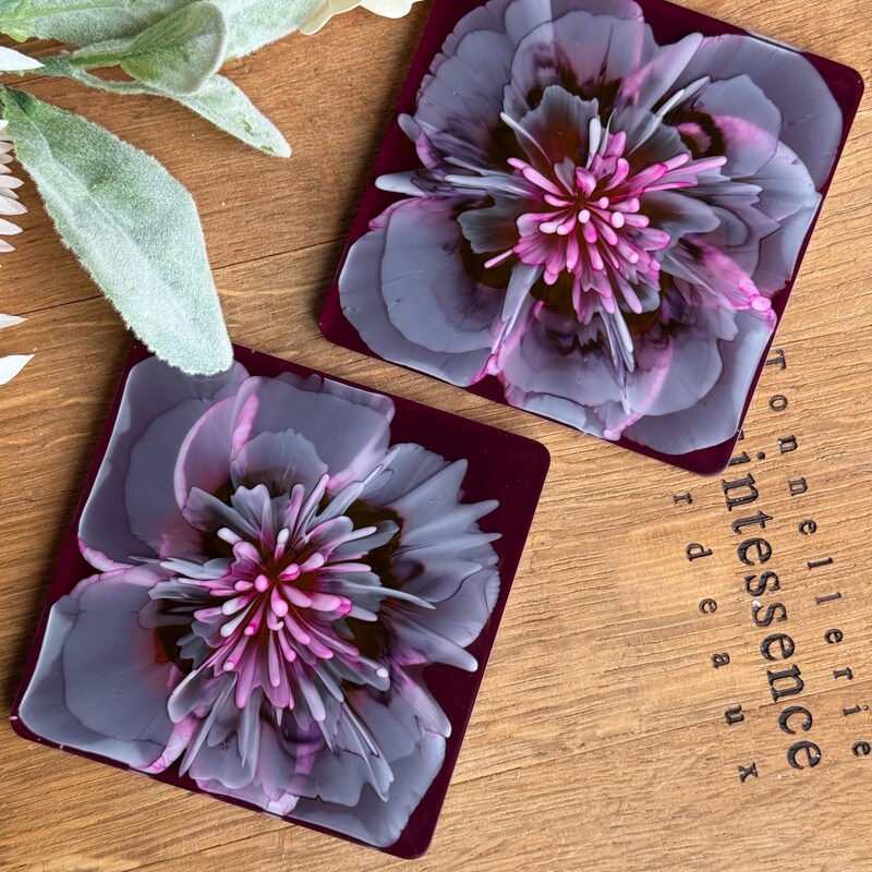 Resin Flower Coaster - Etsy