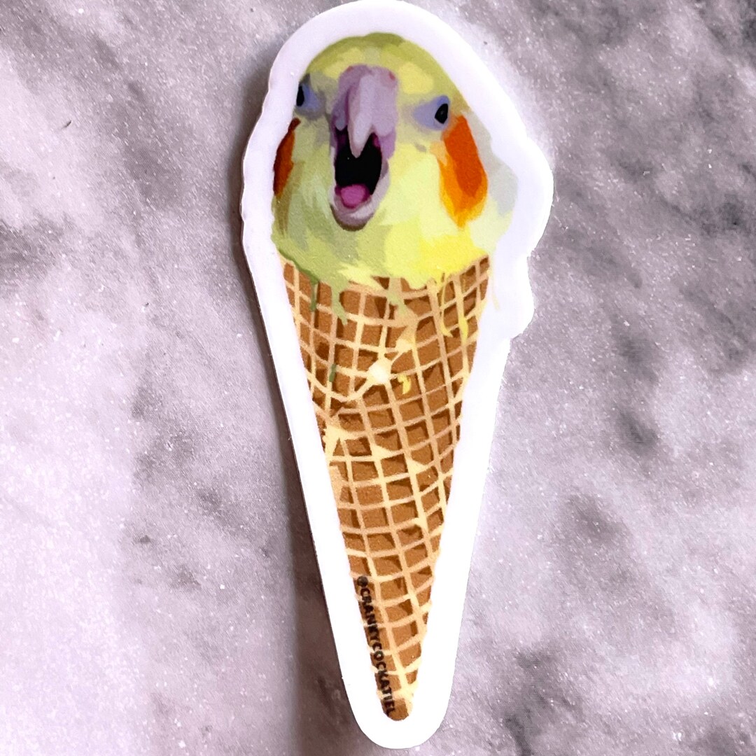 I Scream Cockatiel Sticker - Etsy