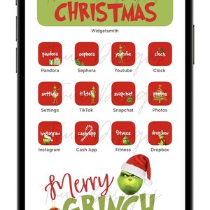 Grinchmas - Ios Icons, Widgets & Wallpapers. - Etsy