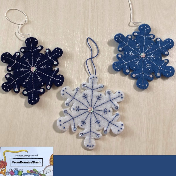 Felt Snowflakes - Etsy