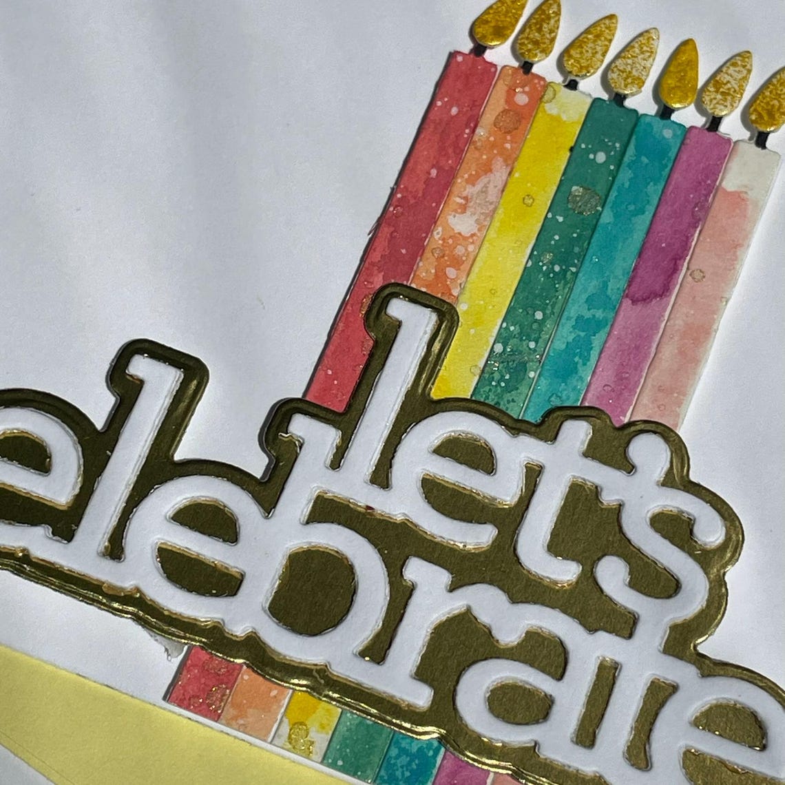 HBD Candles, Happy Birthday Cards, Let's Celebrate Cards, Rainbow ...