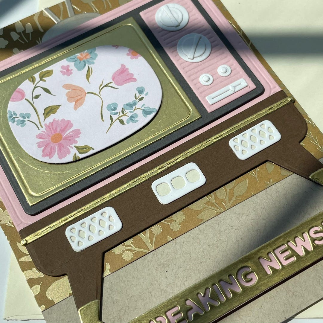 Old TV Clipart Card, Retro Television Set, Breaking News I Love You ...