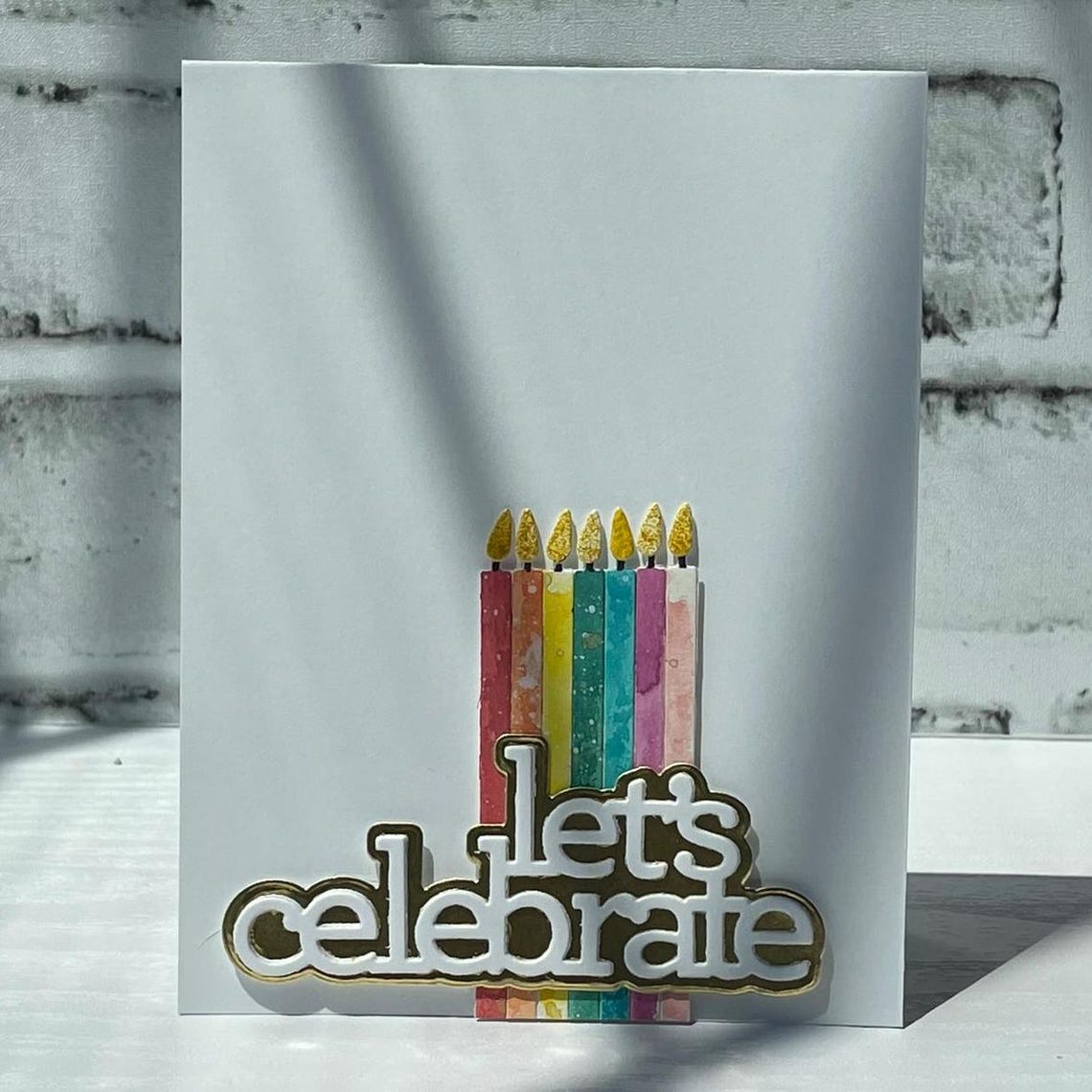 HBD Candles, Happy Birthday Cards, Let's Celebrate Cards, Rainbow ...