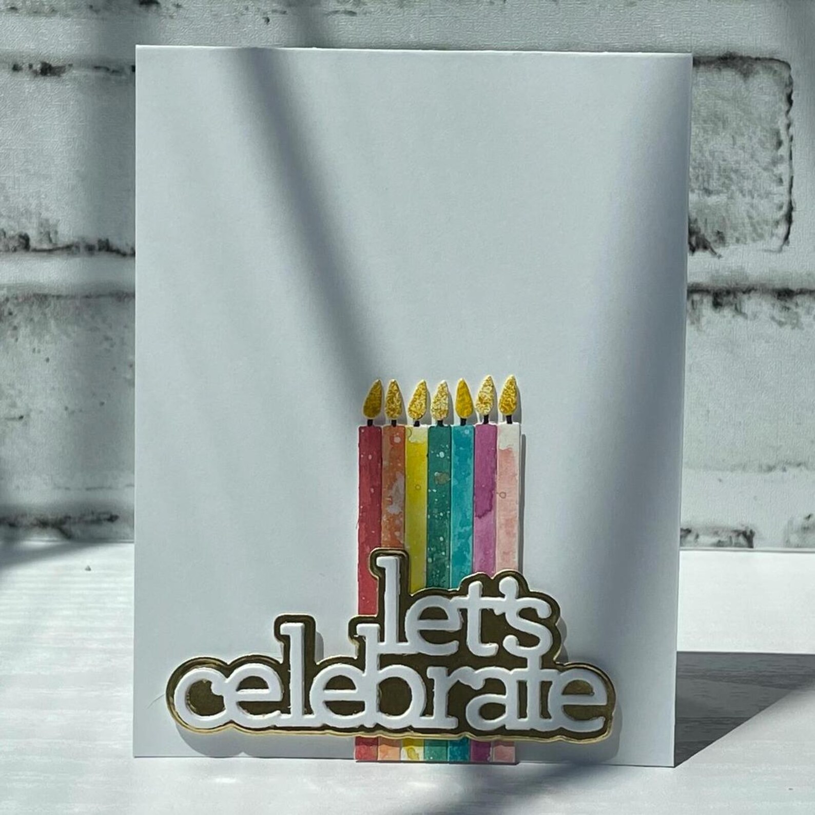 HBD Candles, Happy Birthday Cards, Let's Celebrate Cards, Rainbow ...