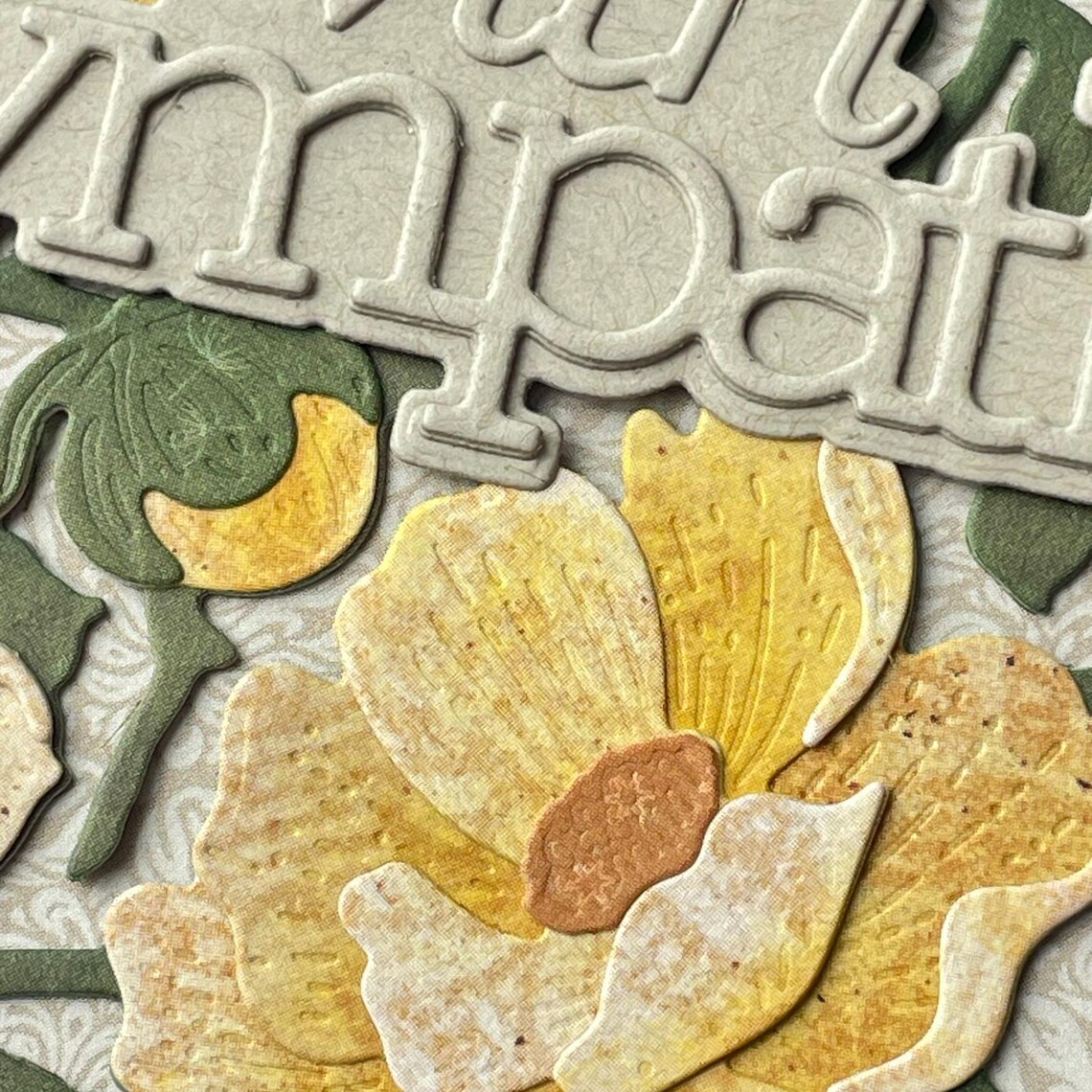 With Sympathy Card, Sympathy Die Cut, Condolence Cards, Encouragement ...