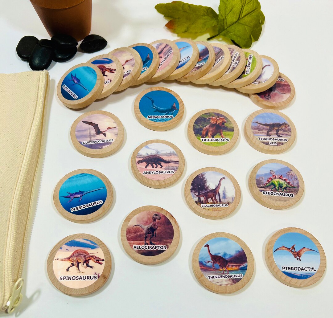 Wooden Dinosaur Matching Game, Dinosaur Birthday, Gifts for Kids ...