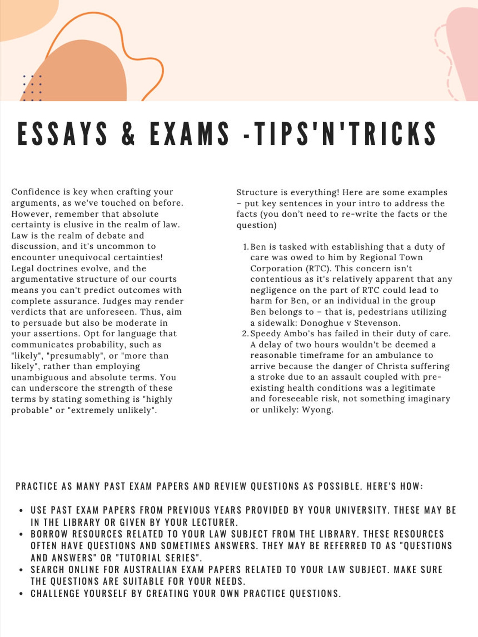 Australian Law Student Cheat Sheet | Legal Study Guide (digital ...