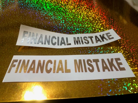 Financial Mistake Sticker Vinyl Decal JDM Funny Car Truck - Etsy