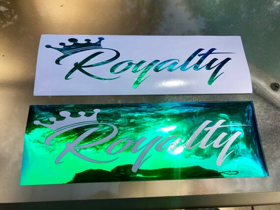 Royalty Windshield Banner Decal Sticker Holographic Colors | Etsy