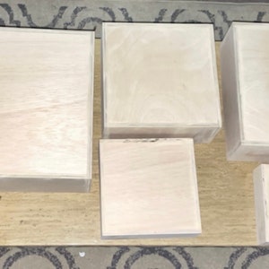 Handmade Wooden Buffet Risers: Set of 5 Display Cubes/ Dessert Risers ...