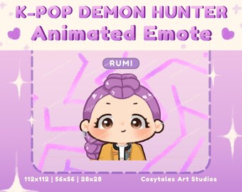 Rumi Animated KPOP DEMON HUNTERS Twitch Emotes | Huntrix, Soda Pop ...