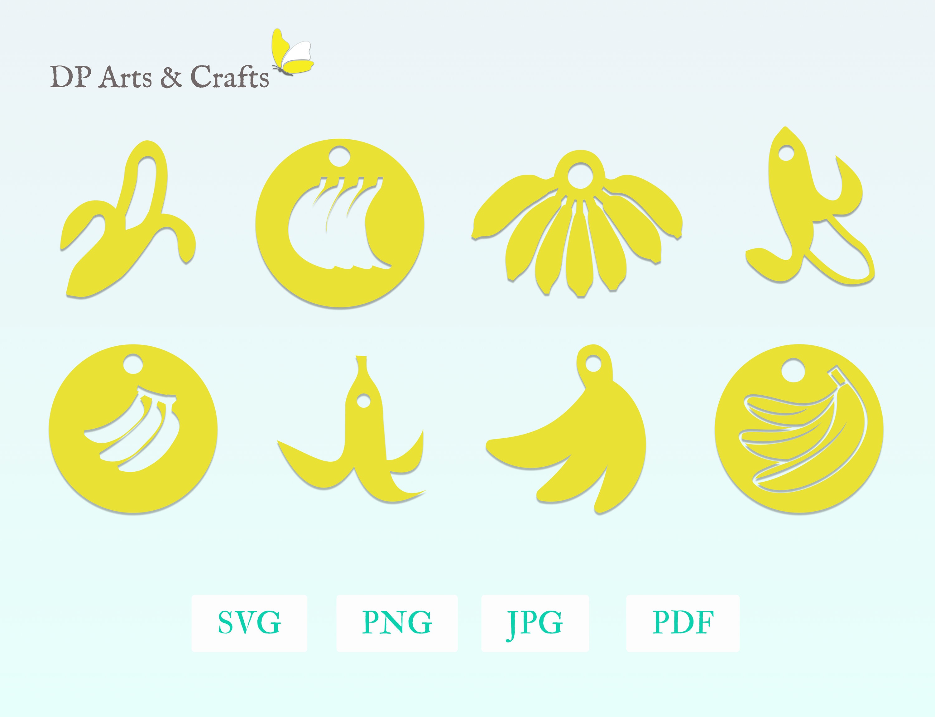 Banana Tag SVG Template, Gift Tag Banana Svg, Banana Fruits, DIY Tags ...
