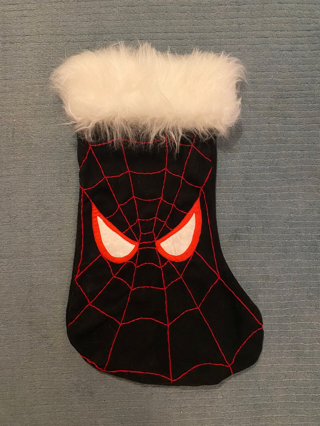Black Spider-man (miles Morales) Christmas Stocking - Etsy