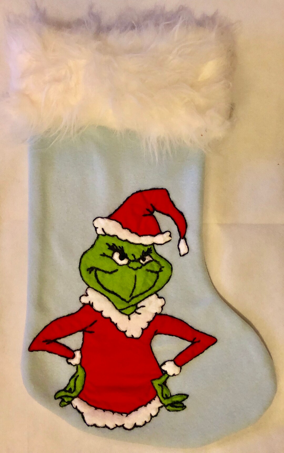 The Grinch Christmas Stocking - Etsy UK