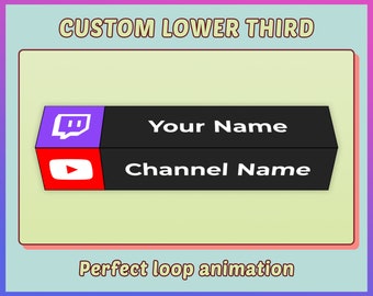 Custom Social Media Lower Thirds for Twitch Overlays Animated - Etsy