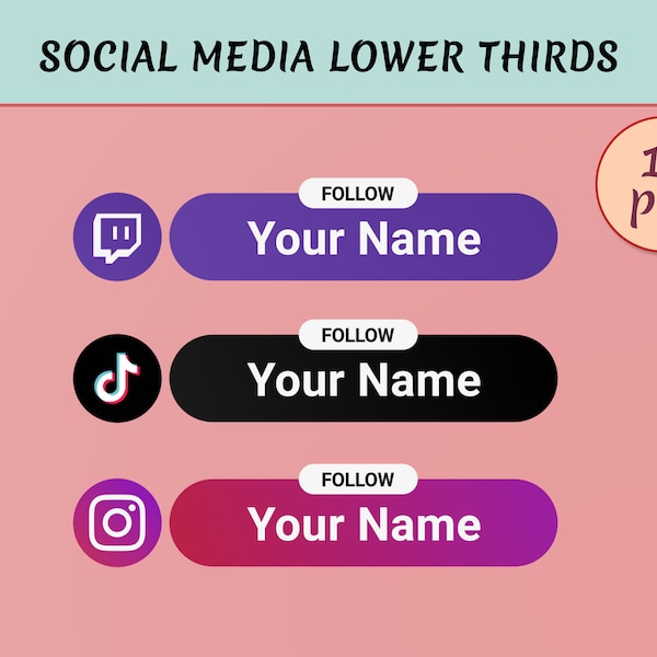 Twitch Social Lower Third - Etsy