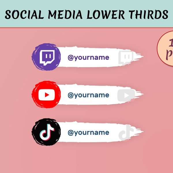 Twitch Animated Social Overlay - Etsy