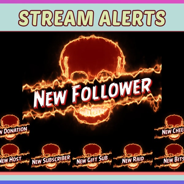 Twitch Alerts Skull Animated - Etsy
