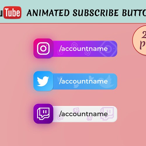 Custom Animated Instagram Follow Button Overlay for Intro - Etsy