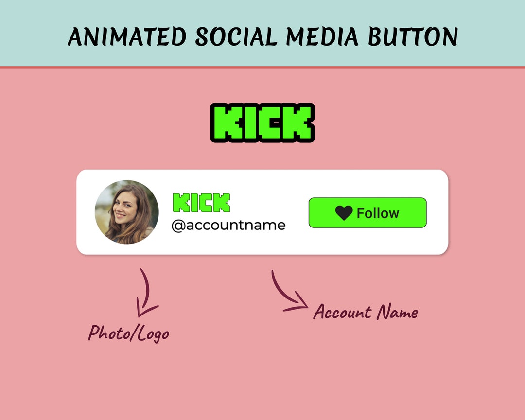 Custom Animated Kick Overlay Transparent and Blue Screen - Etsy