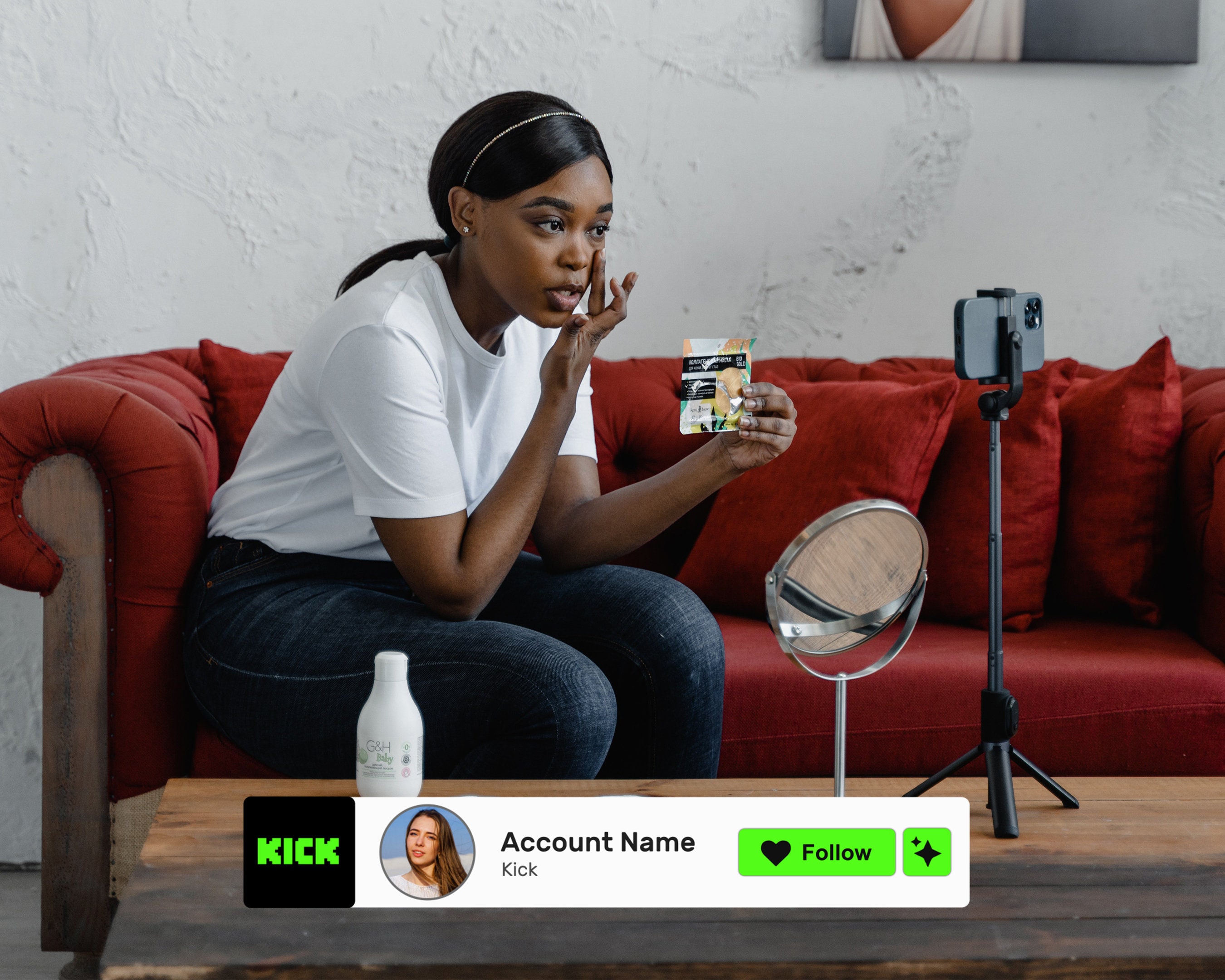 Custom Animated Kick Overlay Follow Transparent and Blue - Etsy