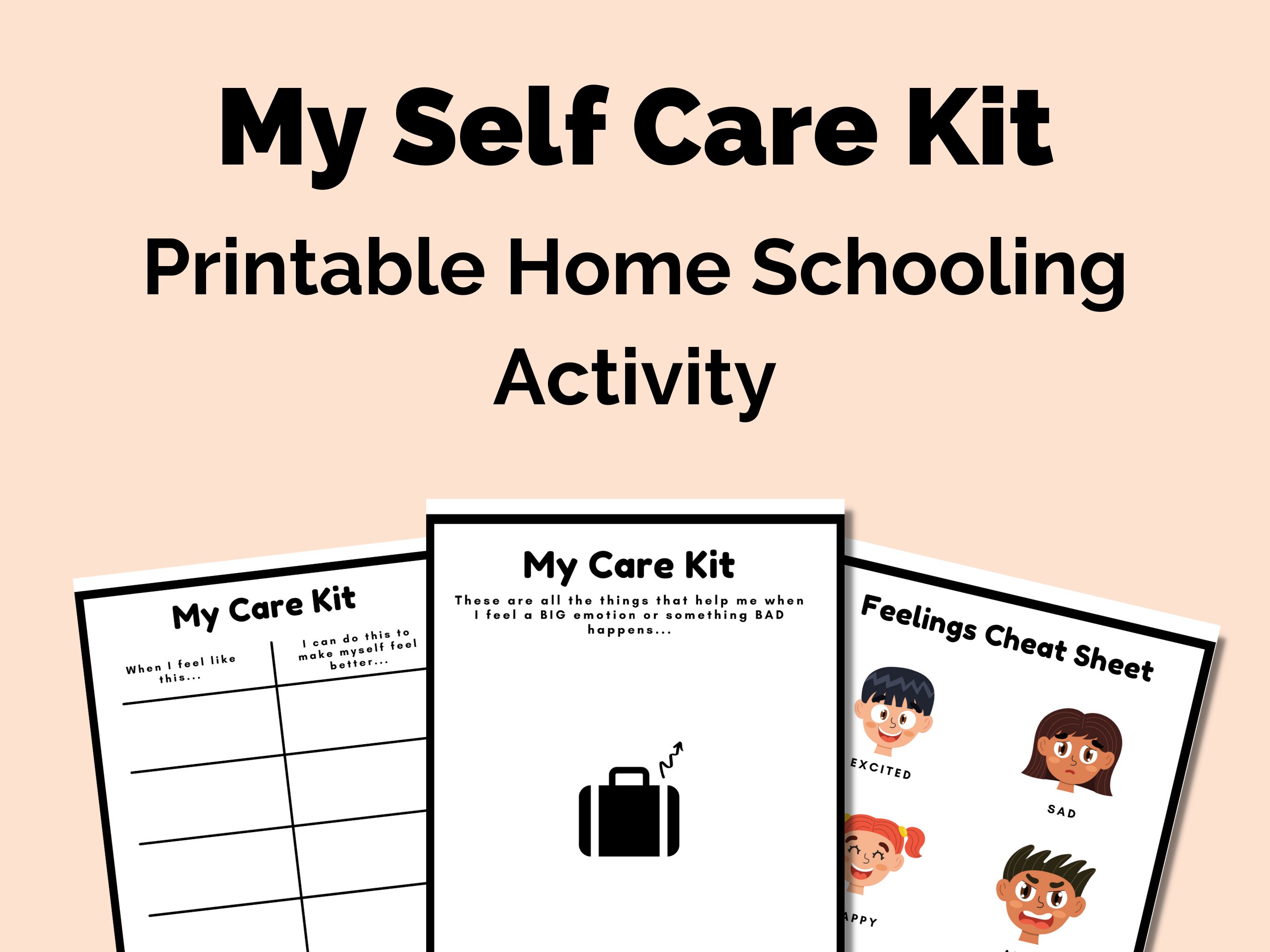 Self Care Kit Homeschooling Printable: Teacher Resources | Etsy