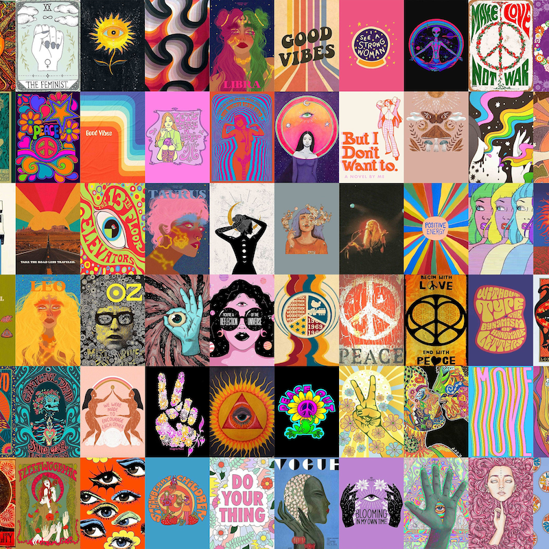 Hippie Wall Art - Etsy