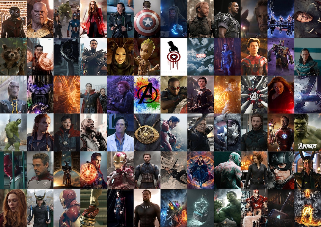 Avengers Photo Collage Kit | Marvel Super Hero Room Decor (digital ...