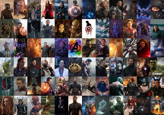 Marvel Aesthetic Photo Collage Avengers Wall Collage Kit | Etsy