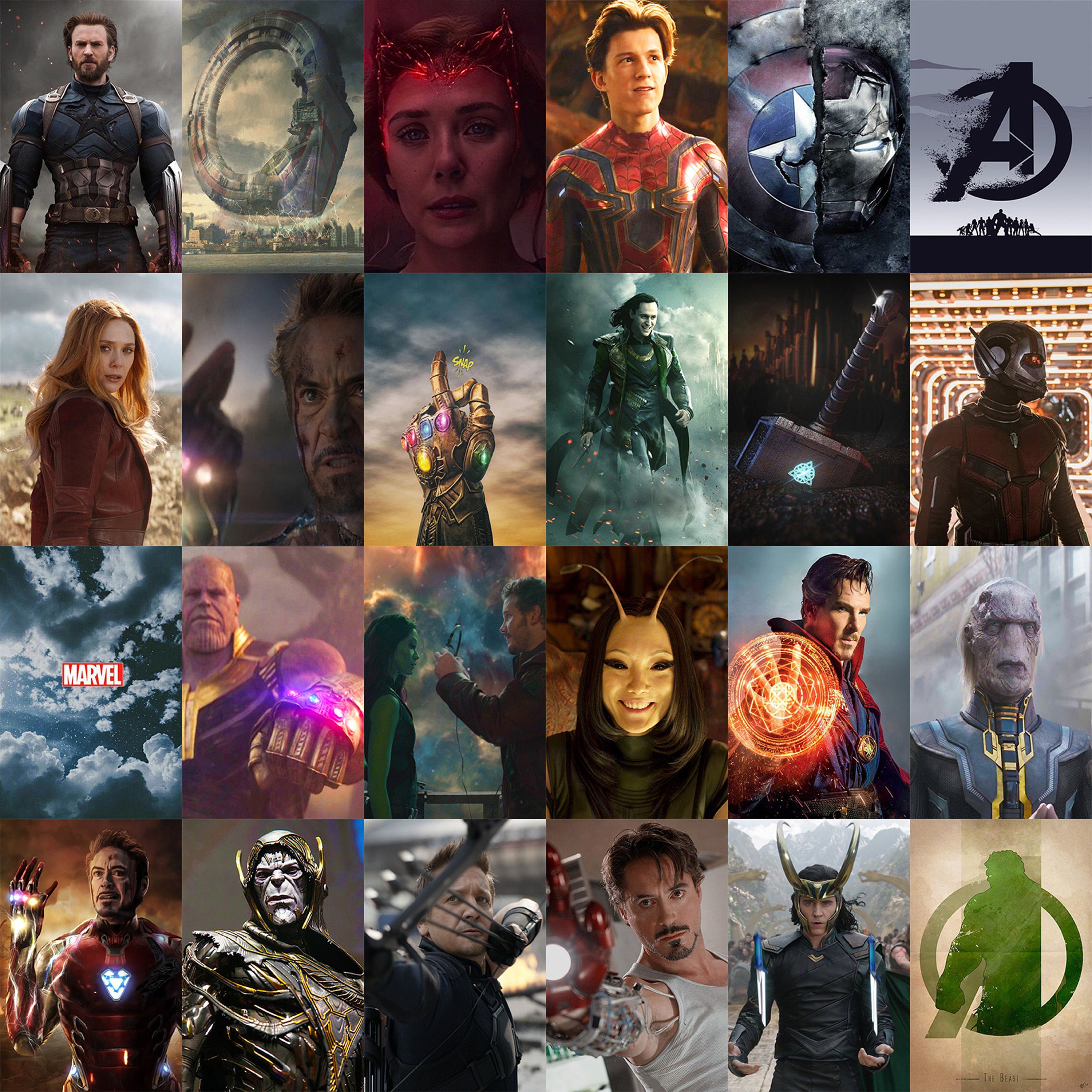 125 PCS Avengers Wall Collage Kit | Marvel Aesthetic Photo Collage ...