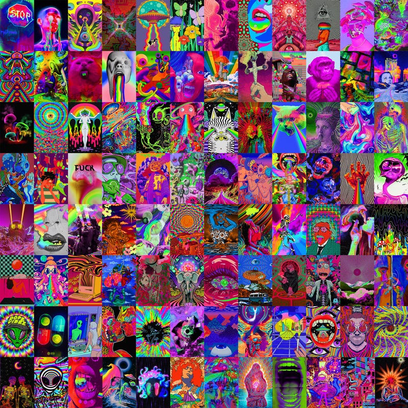 Psychedelic Poster - Etsy UK
