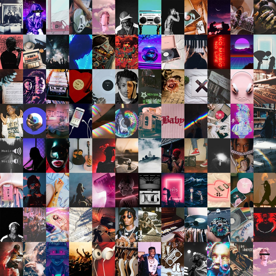 Music Poster Collage Kit | Pop, Rap, Rock, R&B Prints (digital 4x6) - Etsy
