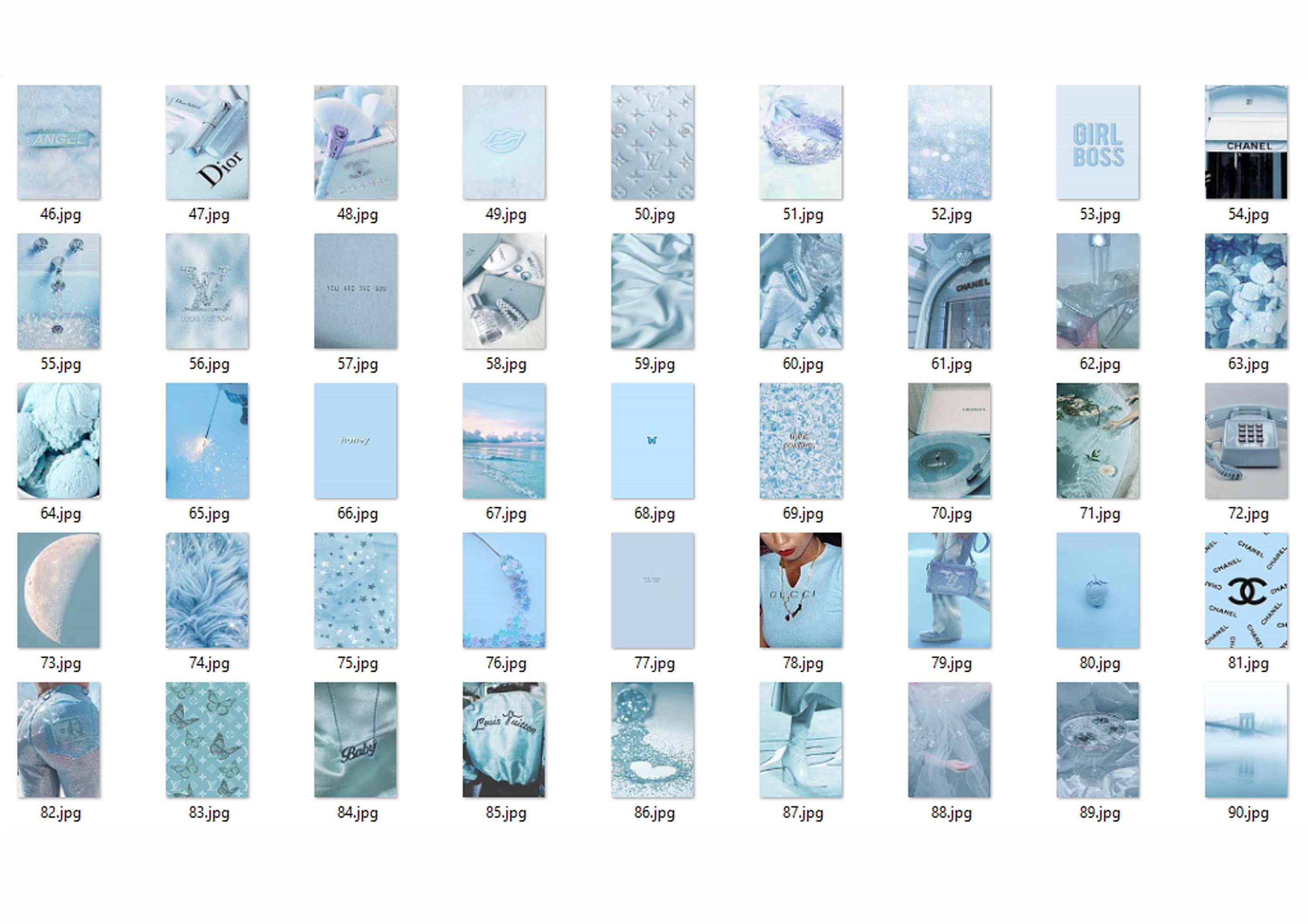Light Blue Aesthetic Photo Collage Baby Blue Wall Collage - Etsy Australia