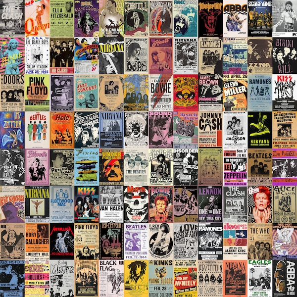 Rock Concert Posters - Etsy
