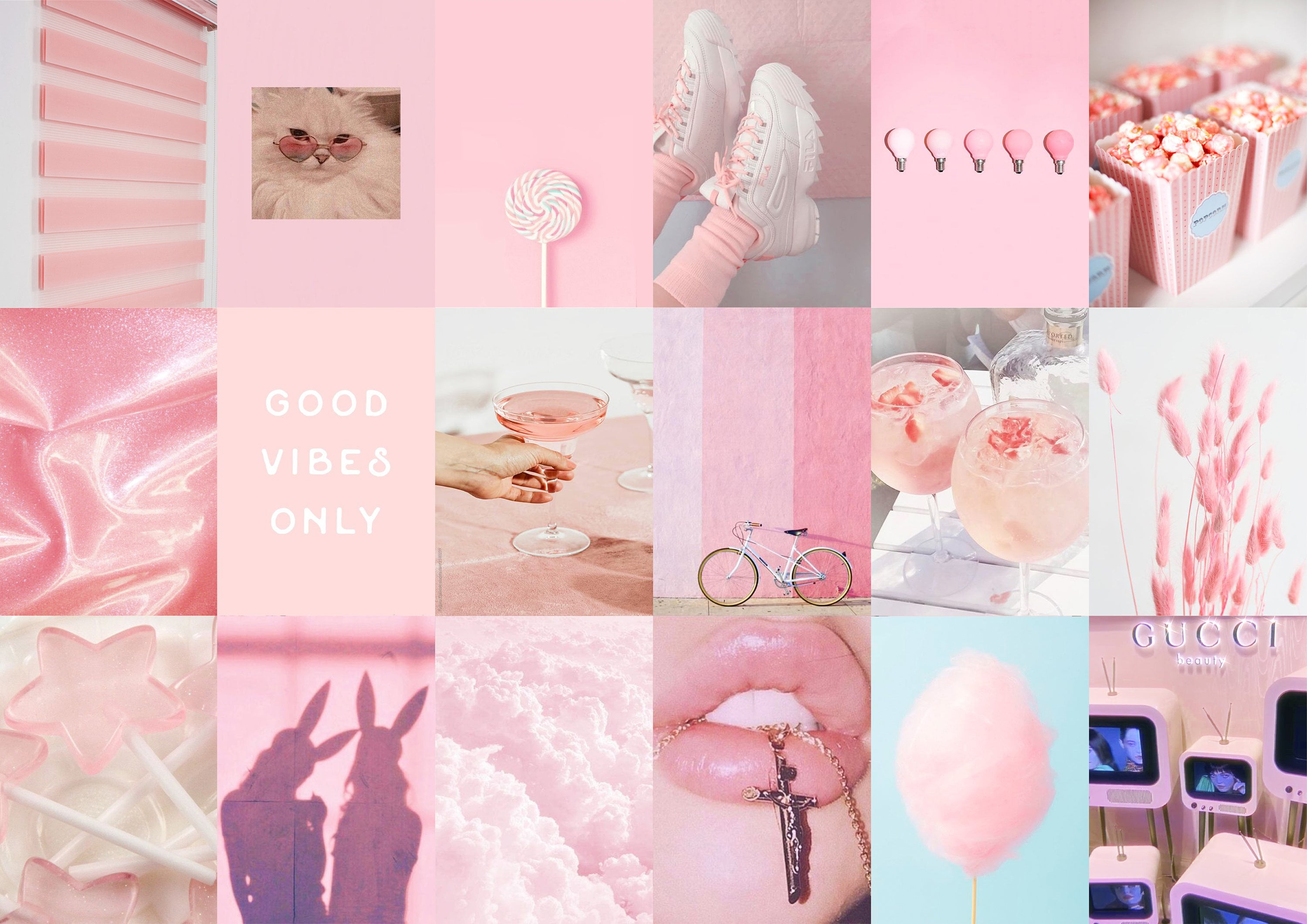 Blush Pink Wall Collage Kit Light Pink Aesthetic Photo - Etsy Australia
