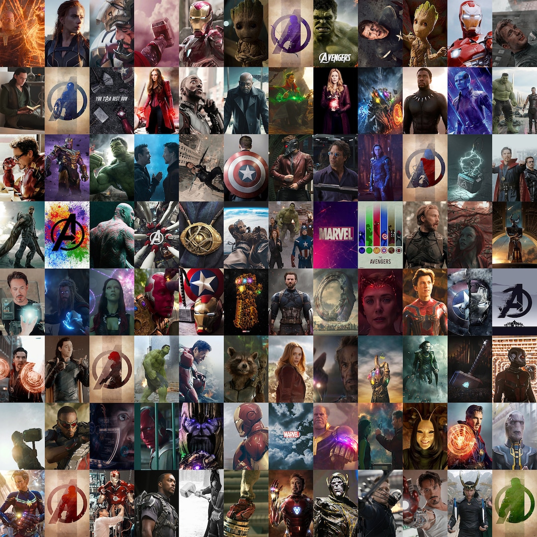 Avengers Photo Collage Kit | Marvel Super Hero Aesthetic (digital ...